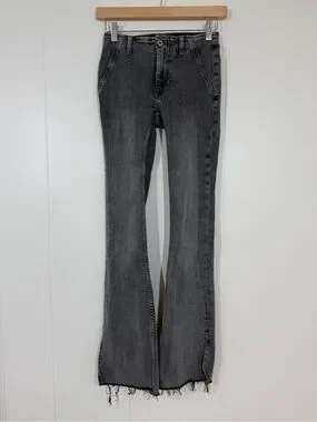 We The Free | Jeans | We The Free Free People Grey Level Up Slit Slim ...